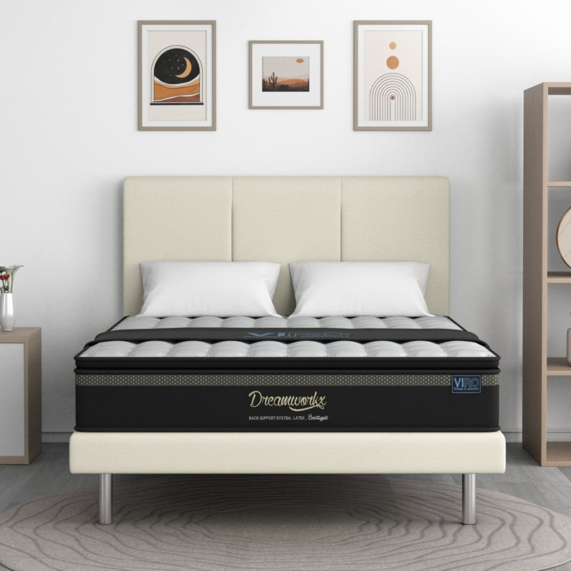 Dreamworkx 10” Bonnell Spring Mattress + Romeo Bed Frame (Package ...