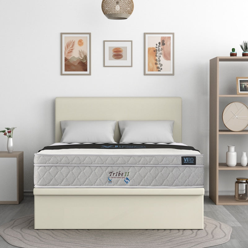 Tribe II 10.5'' Pocketed Spring Mattress + Alpha Storage Bed (Package ...