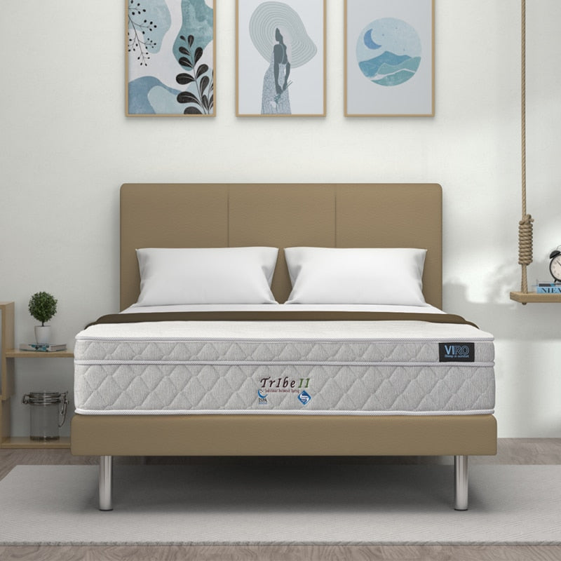 Tribe II 10.5” Pocketed Spring Mattress+ Romeo Bed Frame (Package ...