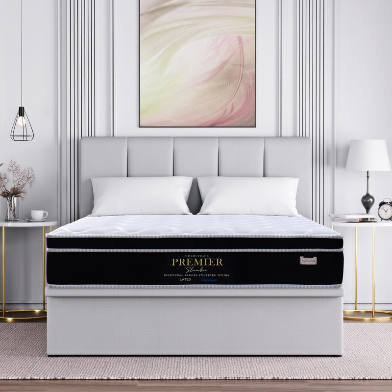 Premier Slumber 11″ Pocketed Spring Mattress + Ezra Storage Bed Frame ...
