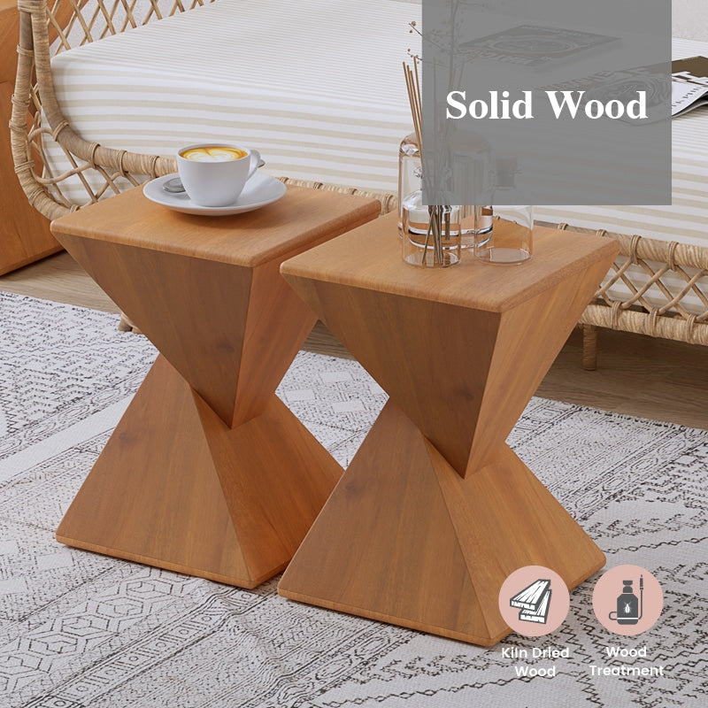 Pyra Wood Stool/Side Table – Mattress International
