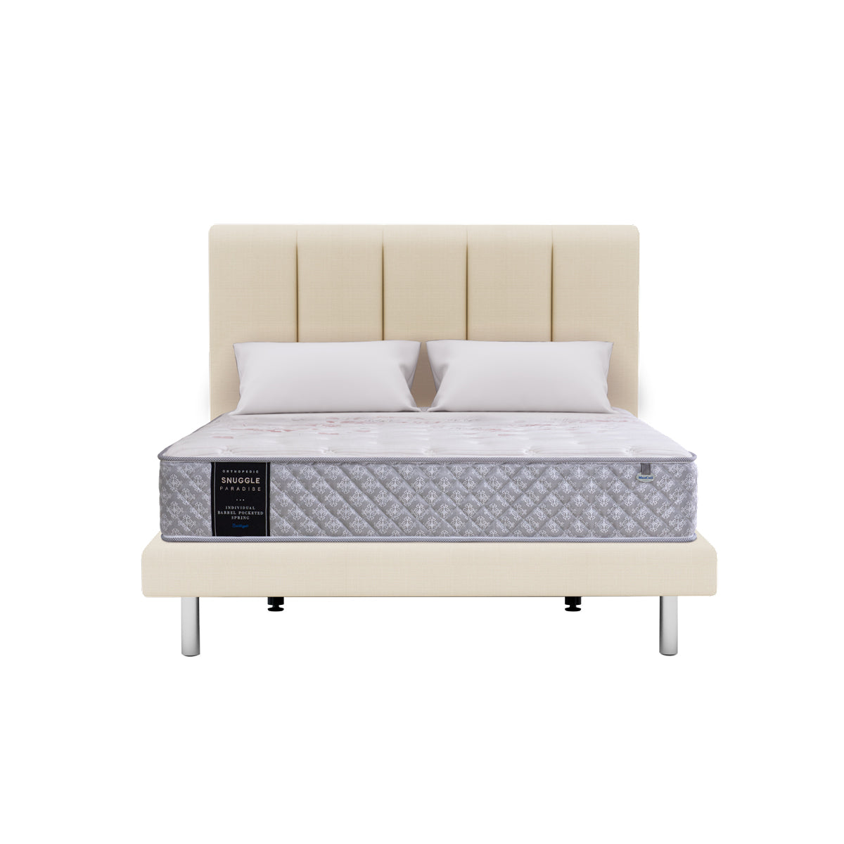 Snuggle Paradise 11" Pocketed Spring Mattress + Day Angel Bed Frame (P ...