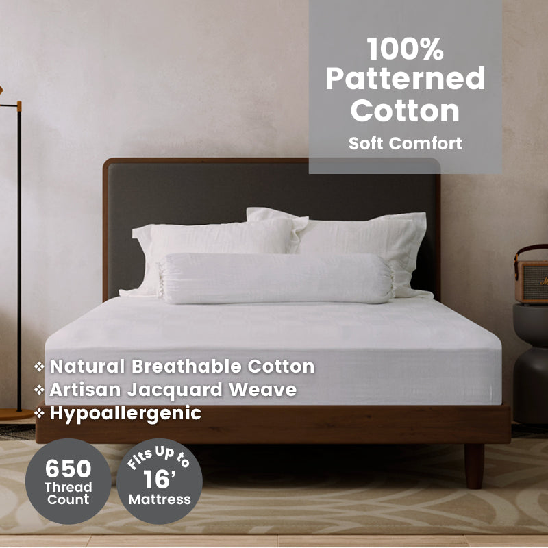 Whyte Fitted Bedsheet Set – Mattress International